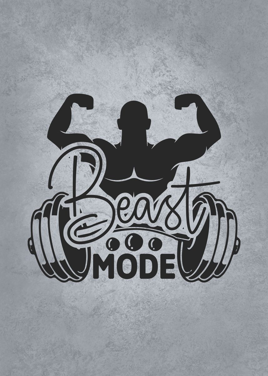 'Beast Mode Gym' Poster, picture, metal print, paint by GOHAN | Displate