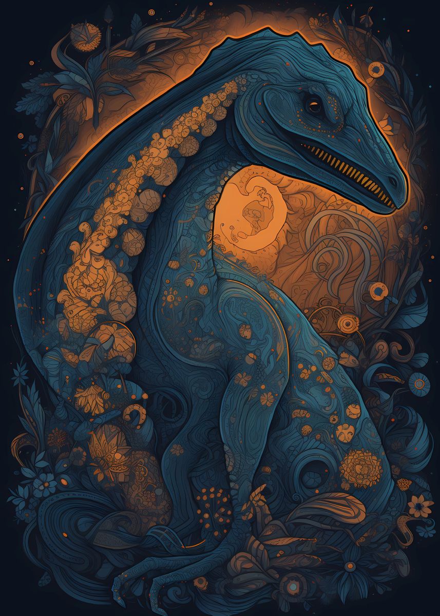 'Animal Diplodocus' Poster, picture, metal print, paint by Anissa ...