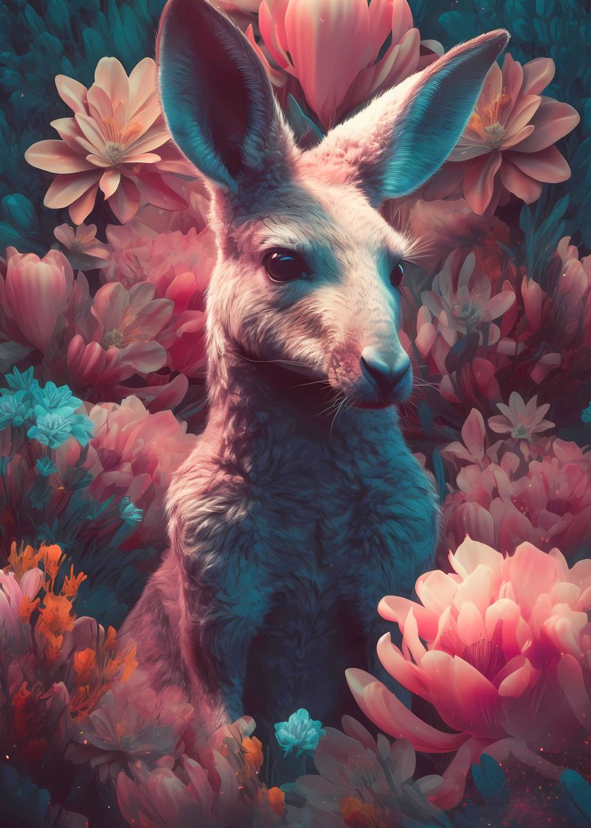 'Kangaroo Magic powers' Poster, picture, metal print, paint by Bobby ...