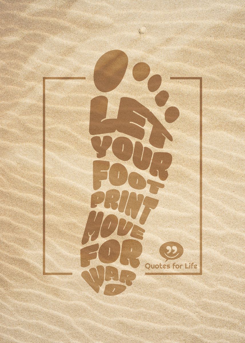 'Footprint' Poster, picture, metal print, paint by Cool Worker | Displate