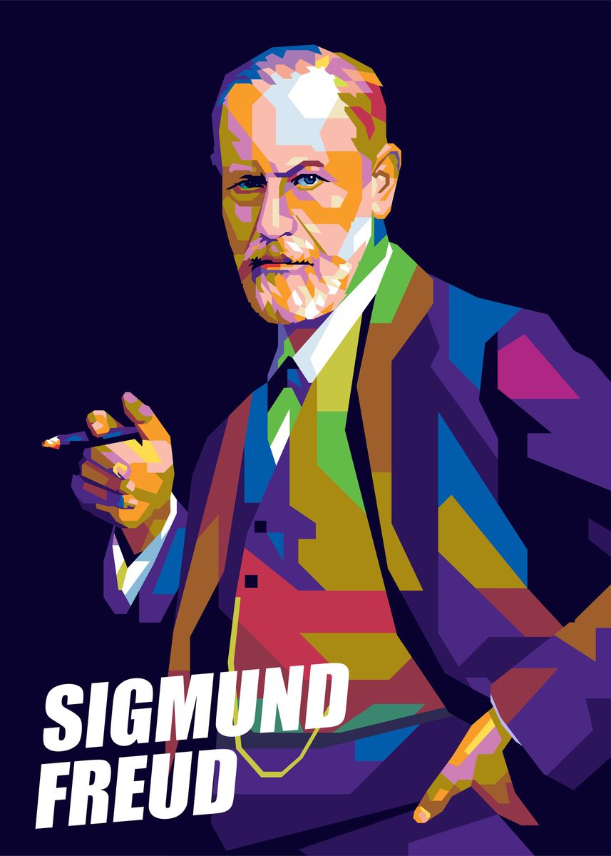 'Sigmund Freud' Poster, picture, metal print, paint by Ananda Praj ...