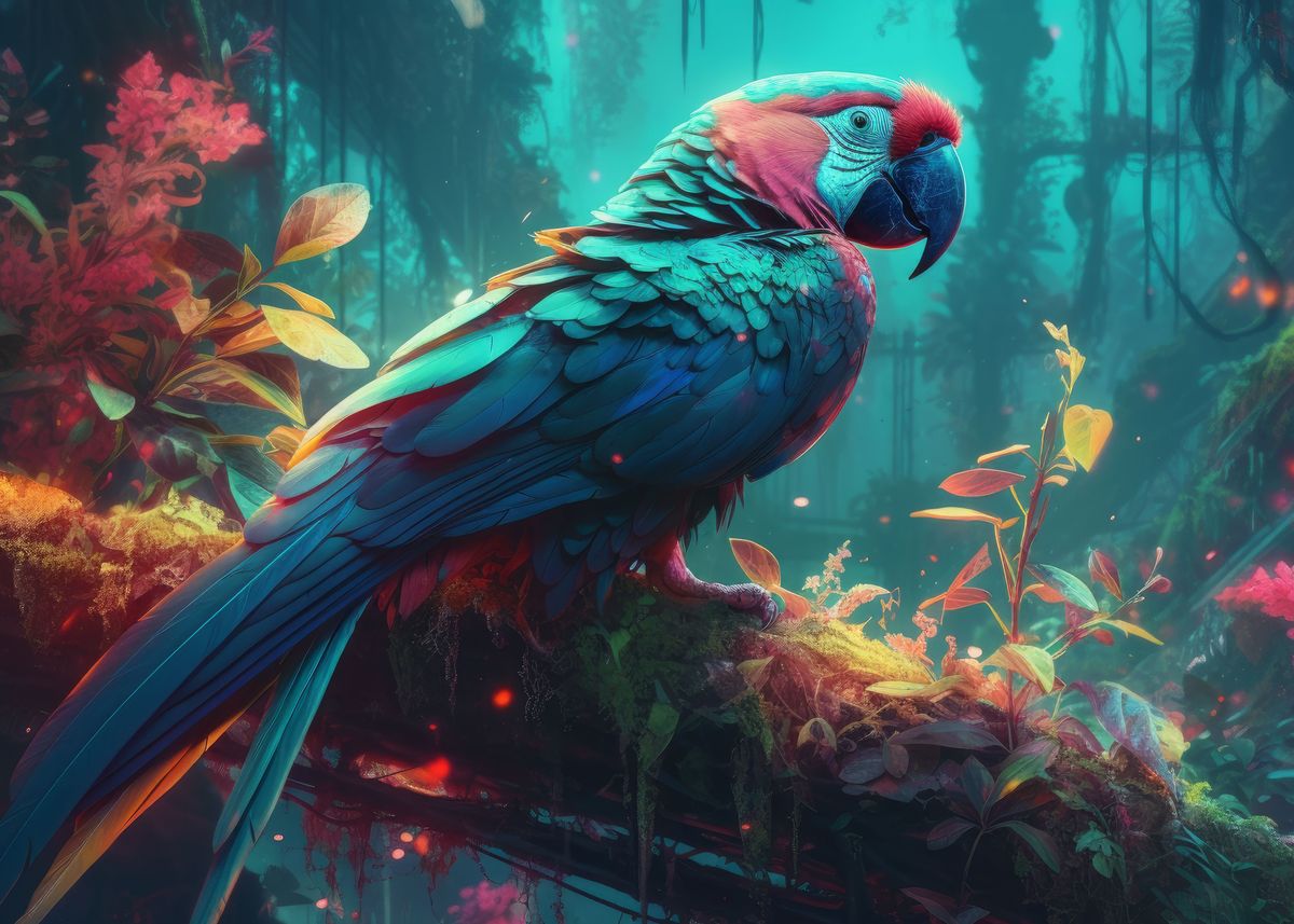 'Psychedelic Jungle' Poster by BnWDesigner | Displate