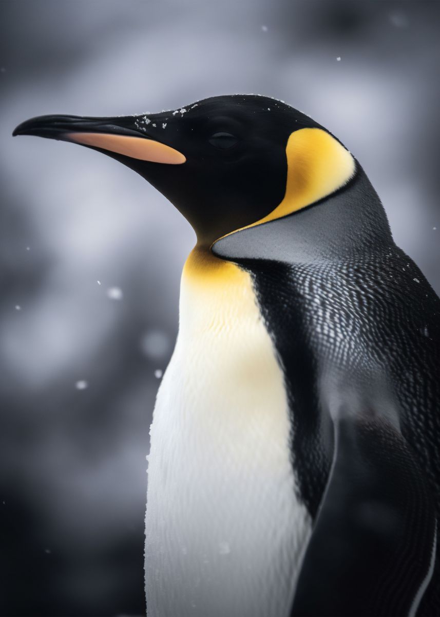 'Peaceful Emperor Penguin' Poster, picture, metal print, paint by ...