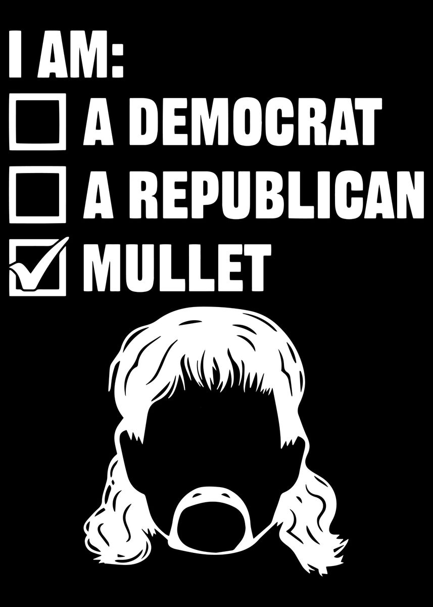 'Mullet' Poster, picture, metal print, paint by CrazySquirrel | Displate