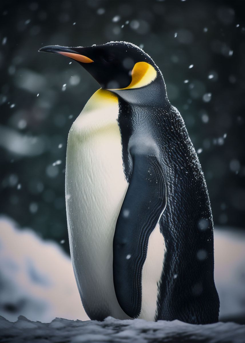 'Graceful Emperor Penguin' Poster, picture, metal print, paint by ...
