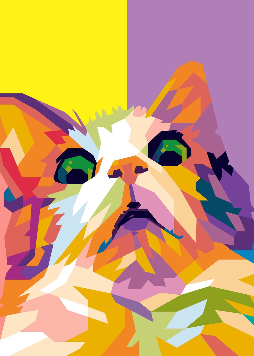 'SCARRED CAT MEME' Poster by Muifatin | Displate