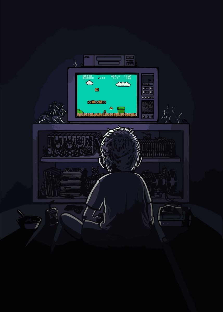 'Gaming' Poster, picture, metal print, paint by Long Dragon | Displate