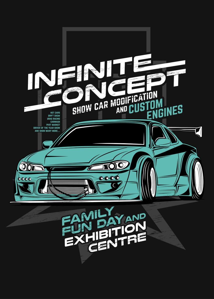 'drift car' Poster by Alex Romiro | Displate