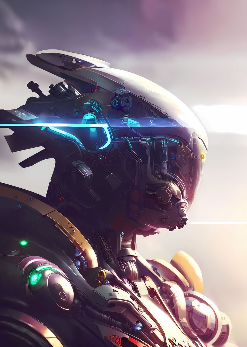 'Metallic Titan Robot' Poster, picture, metal print, paint by Luong ...