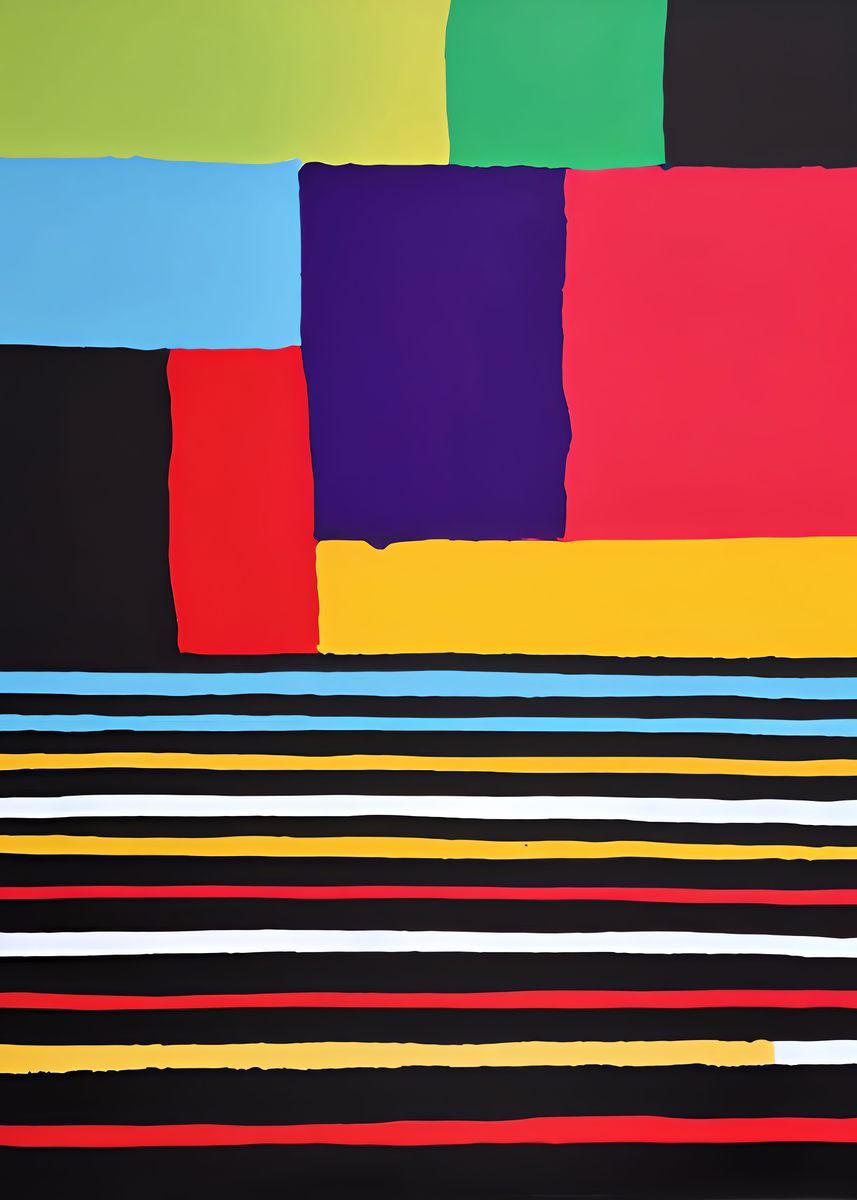 'Colorful Shapes Painting' Poster, picture, metal print, paint by ...