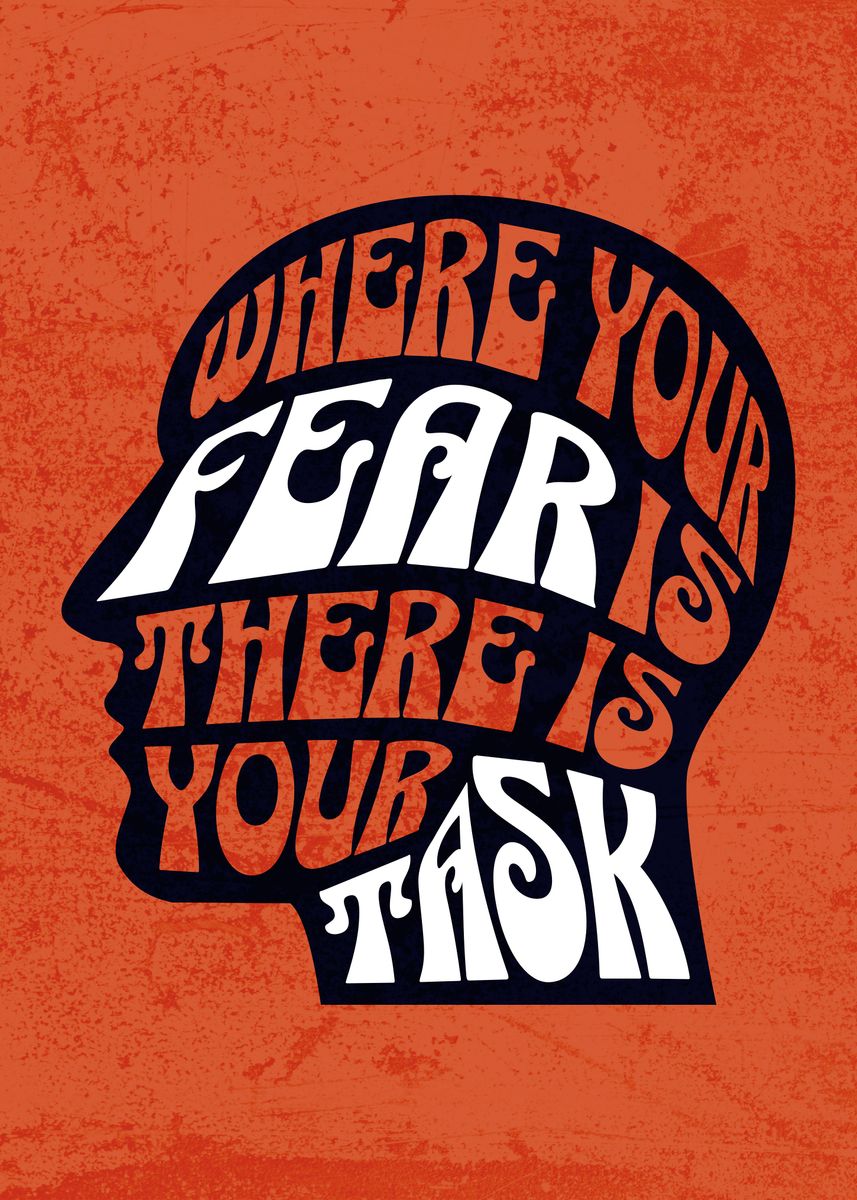 'Fear Typography' Poster, picture, metal print, paint by Cool Worker ...