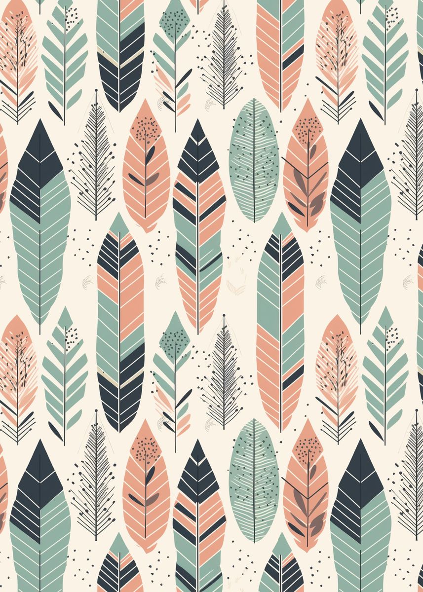 'Bohemian Pattern Boho Art' Poster, picture, metal print, paint by ...