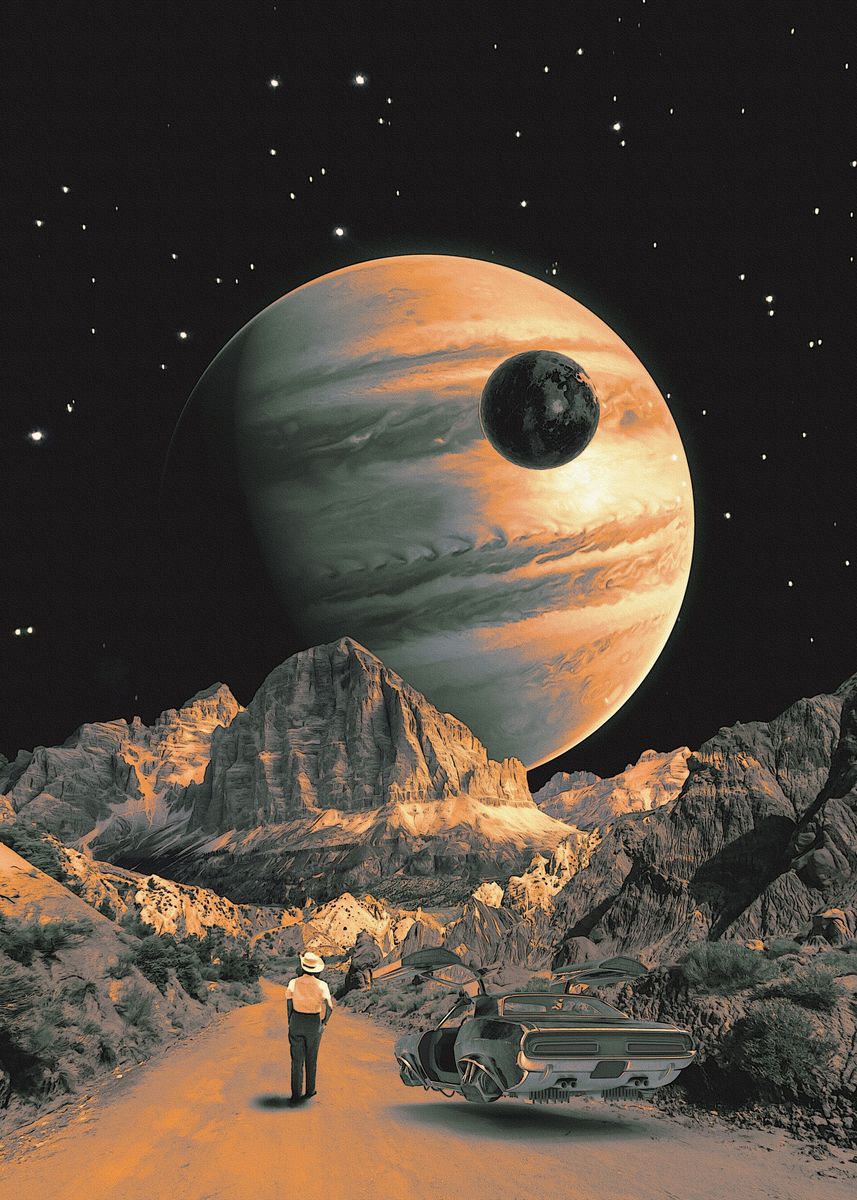 'Galactic Badlands' Poster, picture, metal print, paint by Jess Gaspar ...