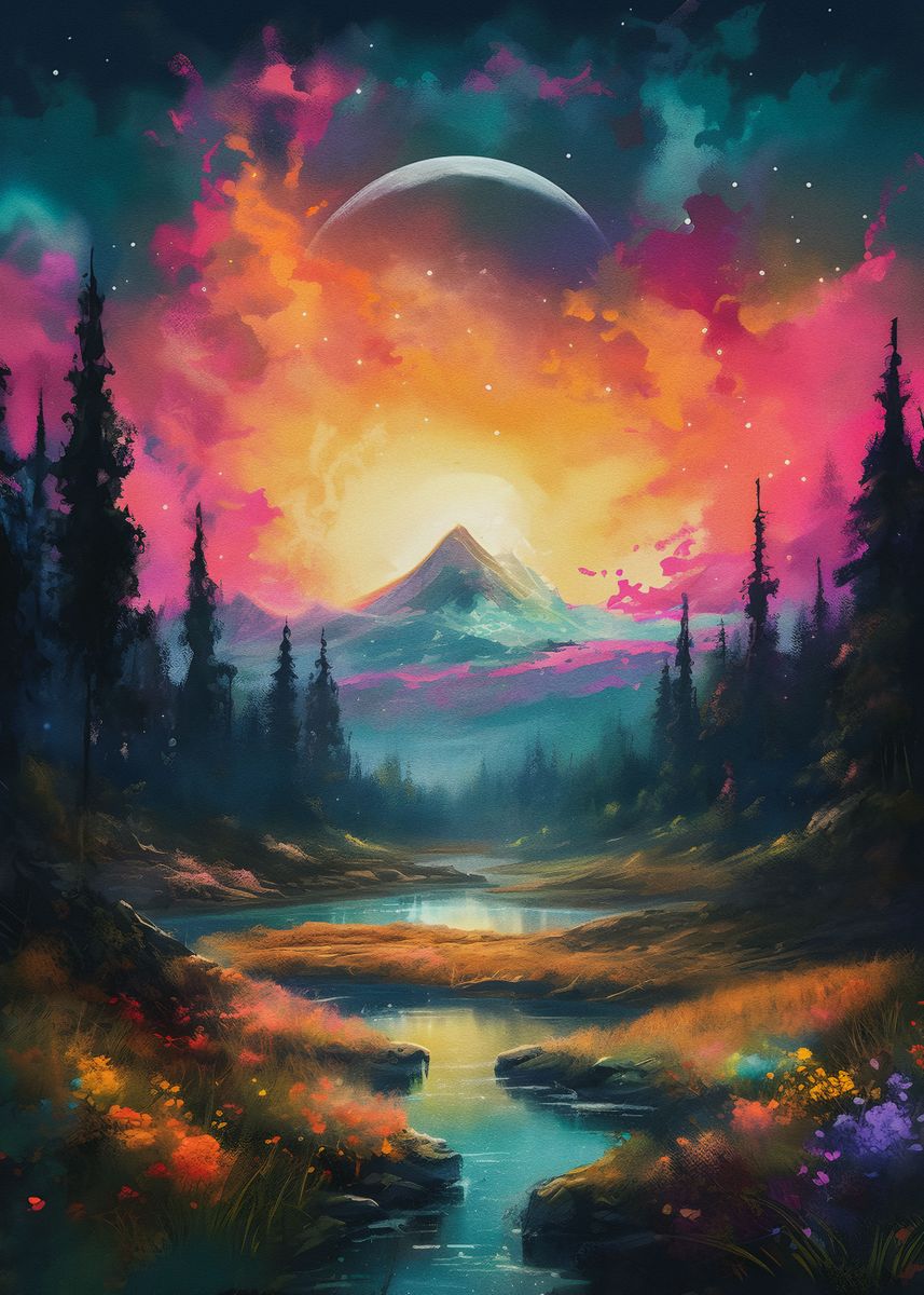 'Nature painting' Poster, picture, metal print, paint by Muhammad Irsan ...