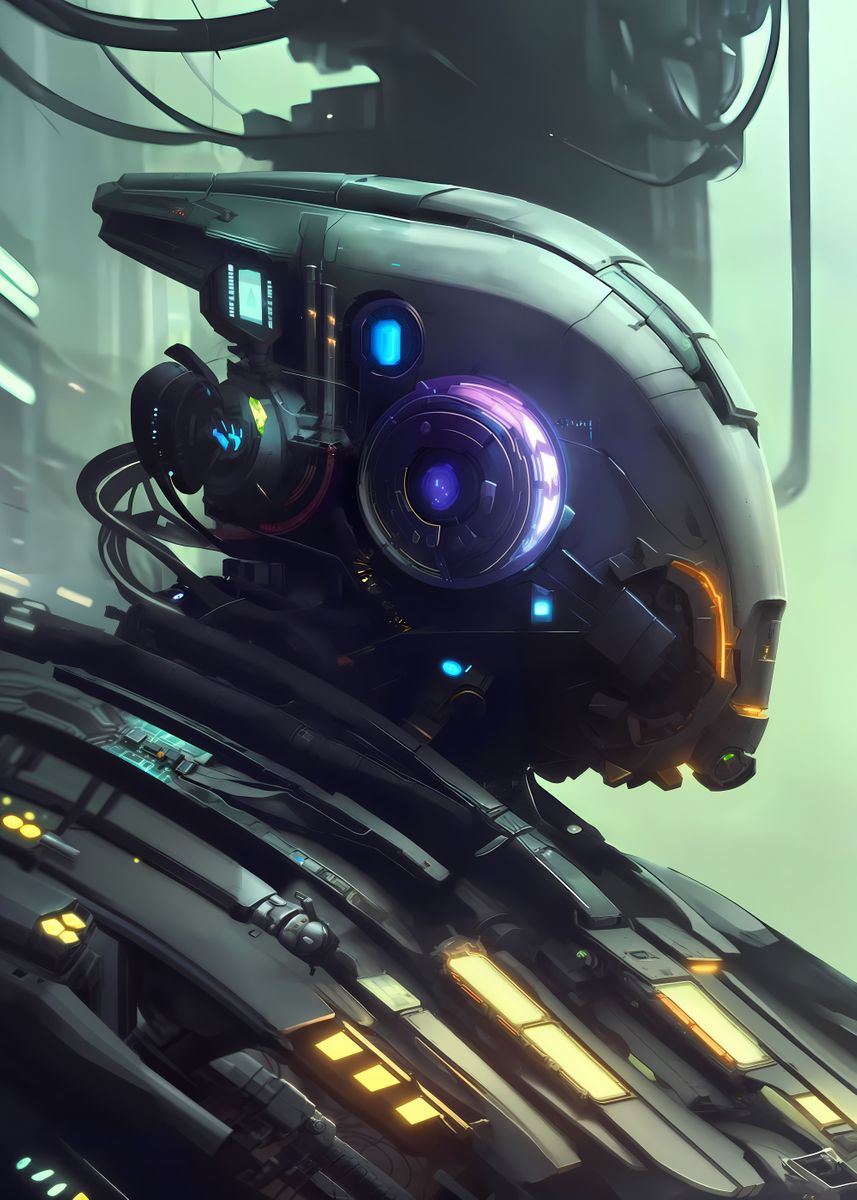 'Alien Automata Robot' Poster, picture, metal print, paint by Luong ...