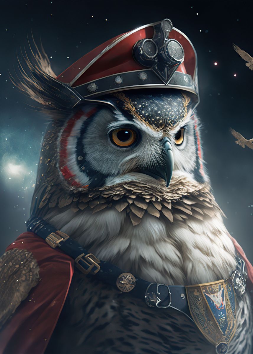 'owl astronaut' Poster, picture, metal print, paint by Atlas Mcguire ...