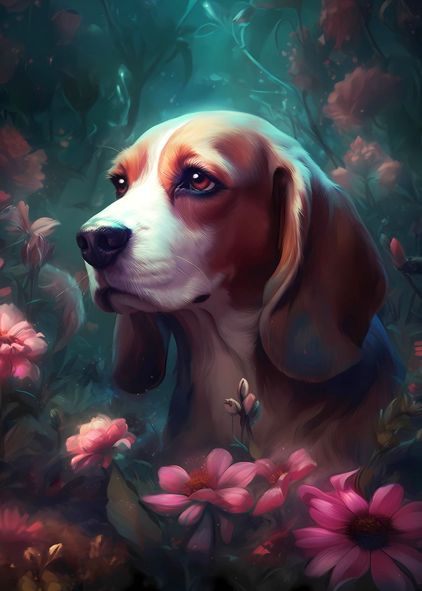 'Beagle Dog Legendary' Poster, picture, metal print, paint by Jamorian ...