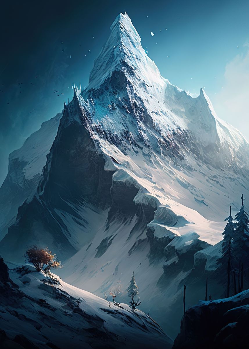 'Magic mountain ' Poster, picture, metal print, paint by DEMON SPACE ...