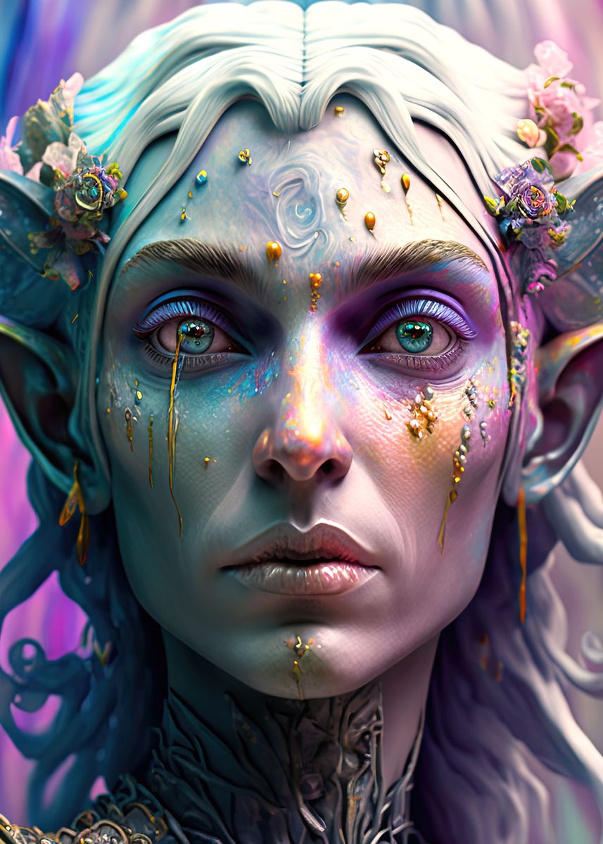 'Elf' Poster, picture, metal print, paint by Anamitra | Displate