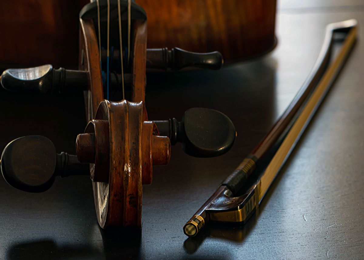 'cello and bow' Poster by Travel Travel | Displate