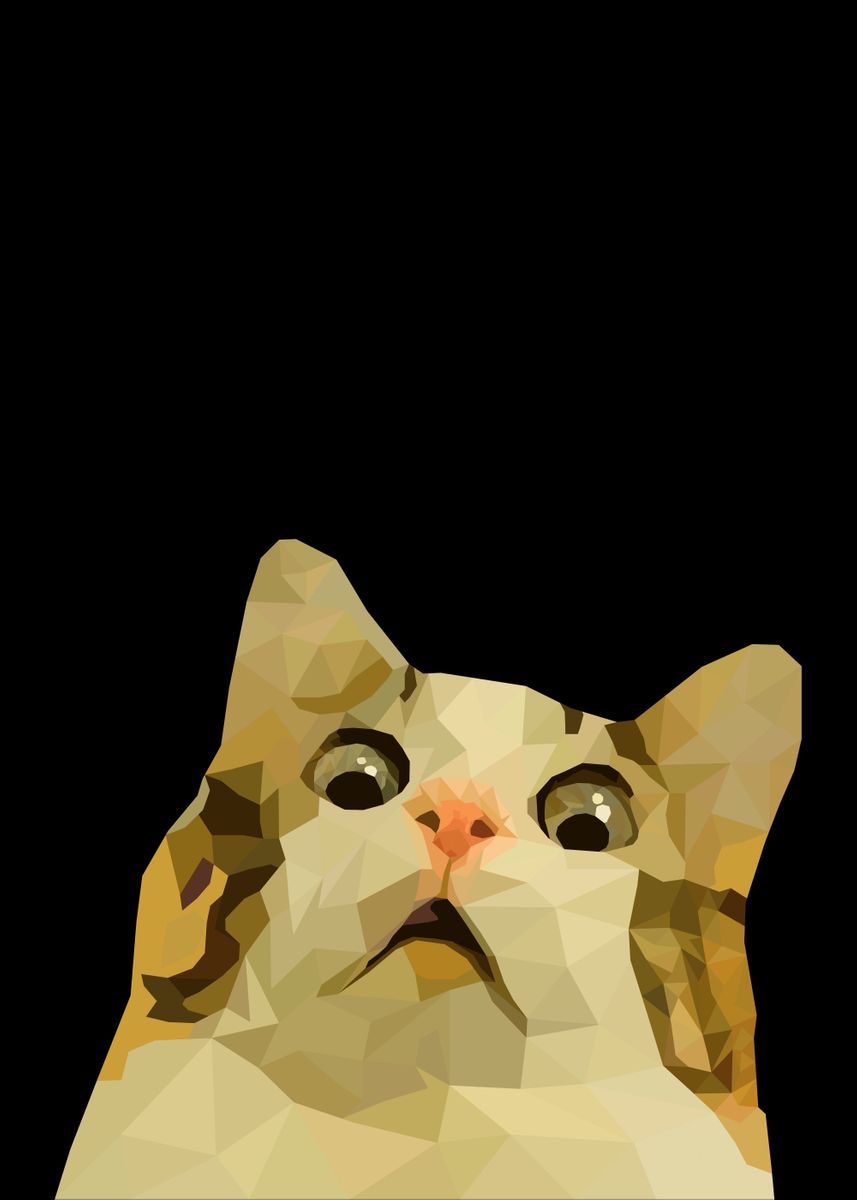 'Cat' Poster, picture, metal print, paint by Popular Collections | Displate