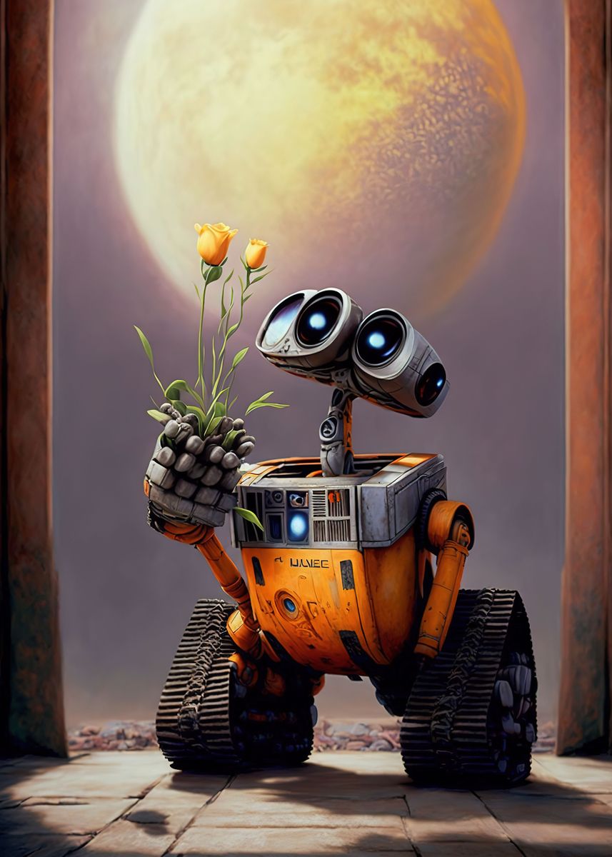 'cartoon robot' Poster, picture, metal print, paint by MAD SPACE | Displate