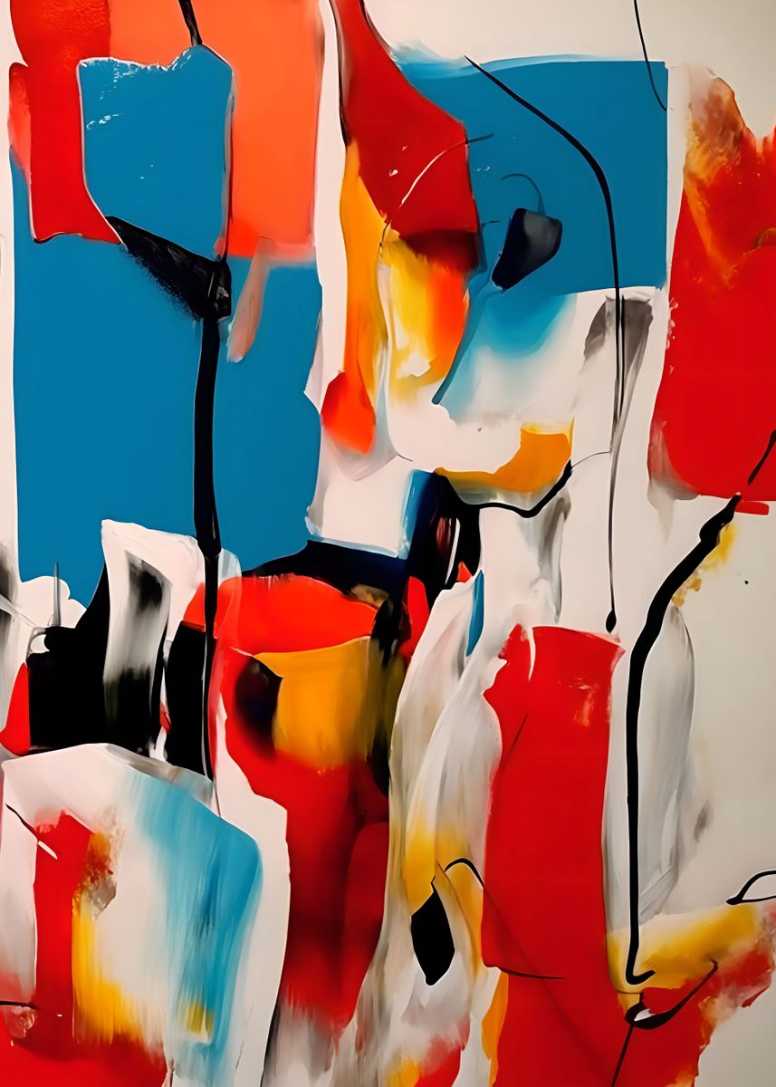 'ABSTRACT PAINTING ART' Poster, picture, metal print, paint by ...