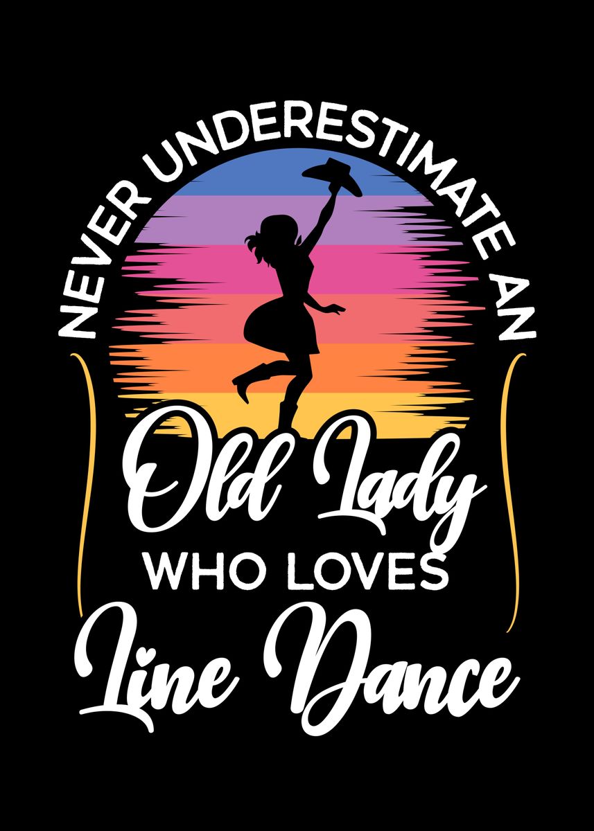 'Line Dancing' Poster, picture, metal print, paint by NAO | Displate