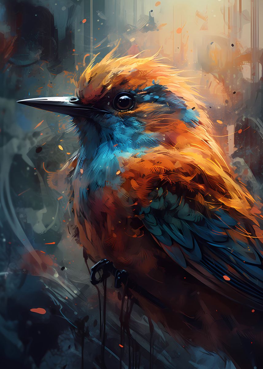 'Sparrow Bird Supernatural' Poster, picture, metal print, paint by ...