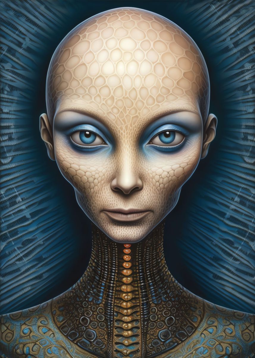 'Alien Trippy 08' Poster, picture, metal print, paint by Art Concept ...