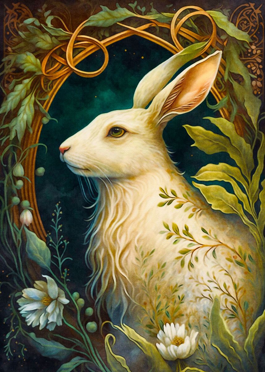 'The Rabbit' Poster, picture, metal print, paint by Ilyrin | Displate
