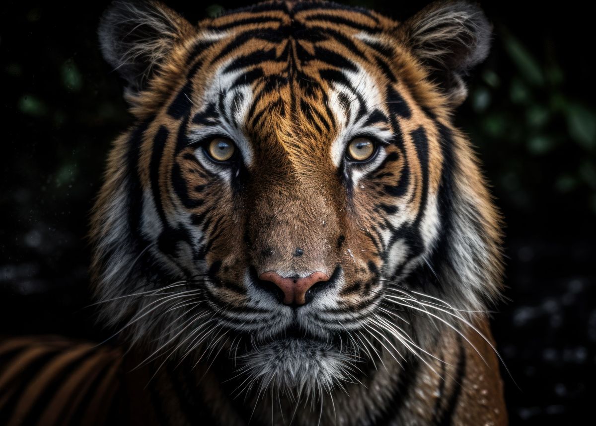 'Tiger Wildlife Photography' Poster by Five Senses Art | Displate