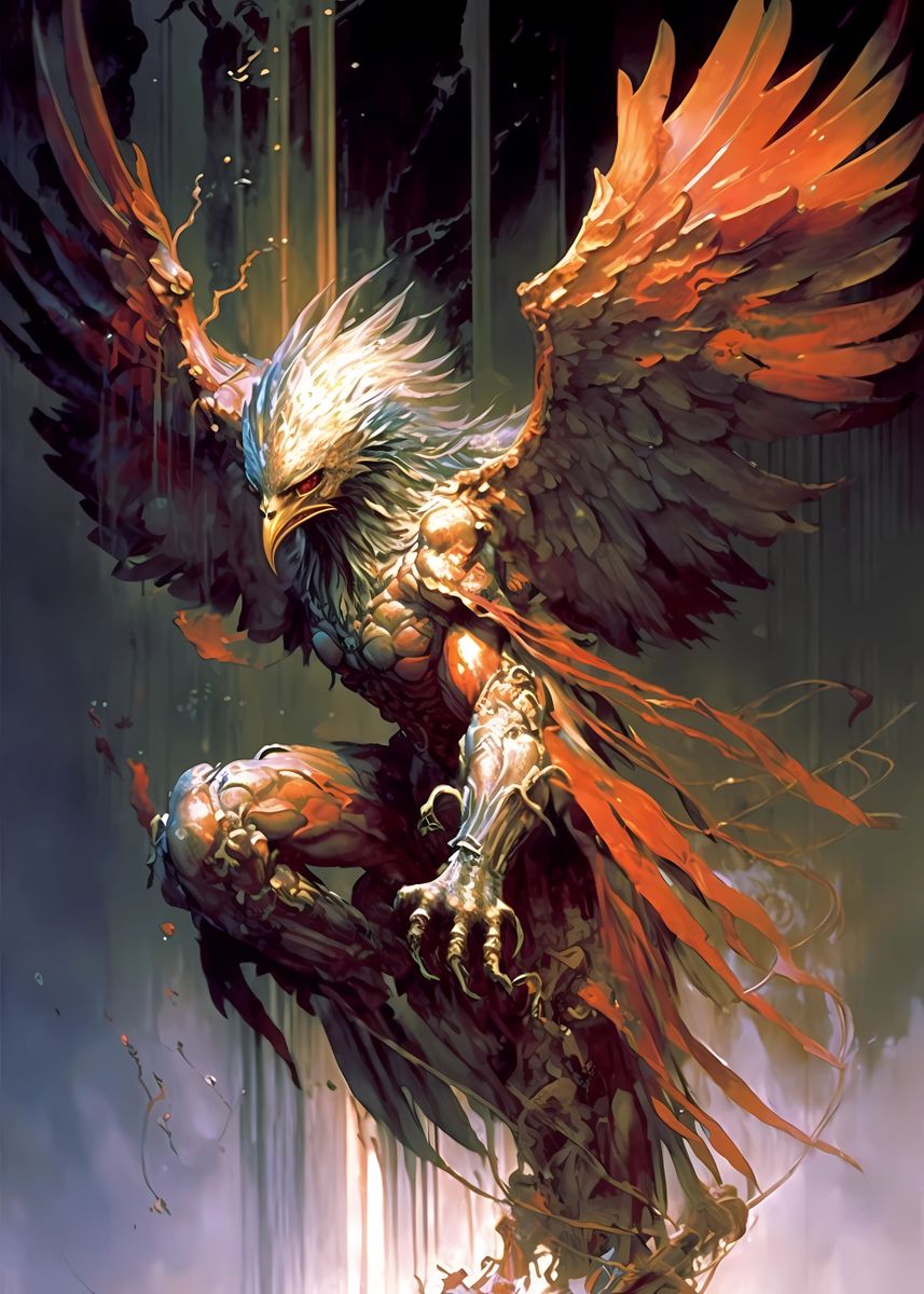'Phoenix Storybook' Poster, picture, metal print, paint by Mollieu ...
