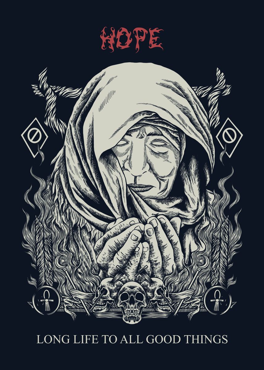 'HOPE' Poster, picture, metal print, paint by masn | Displate