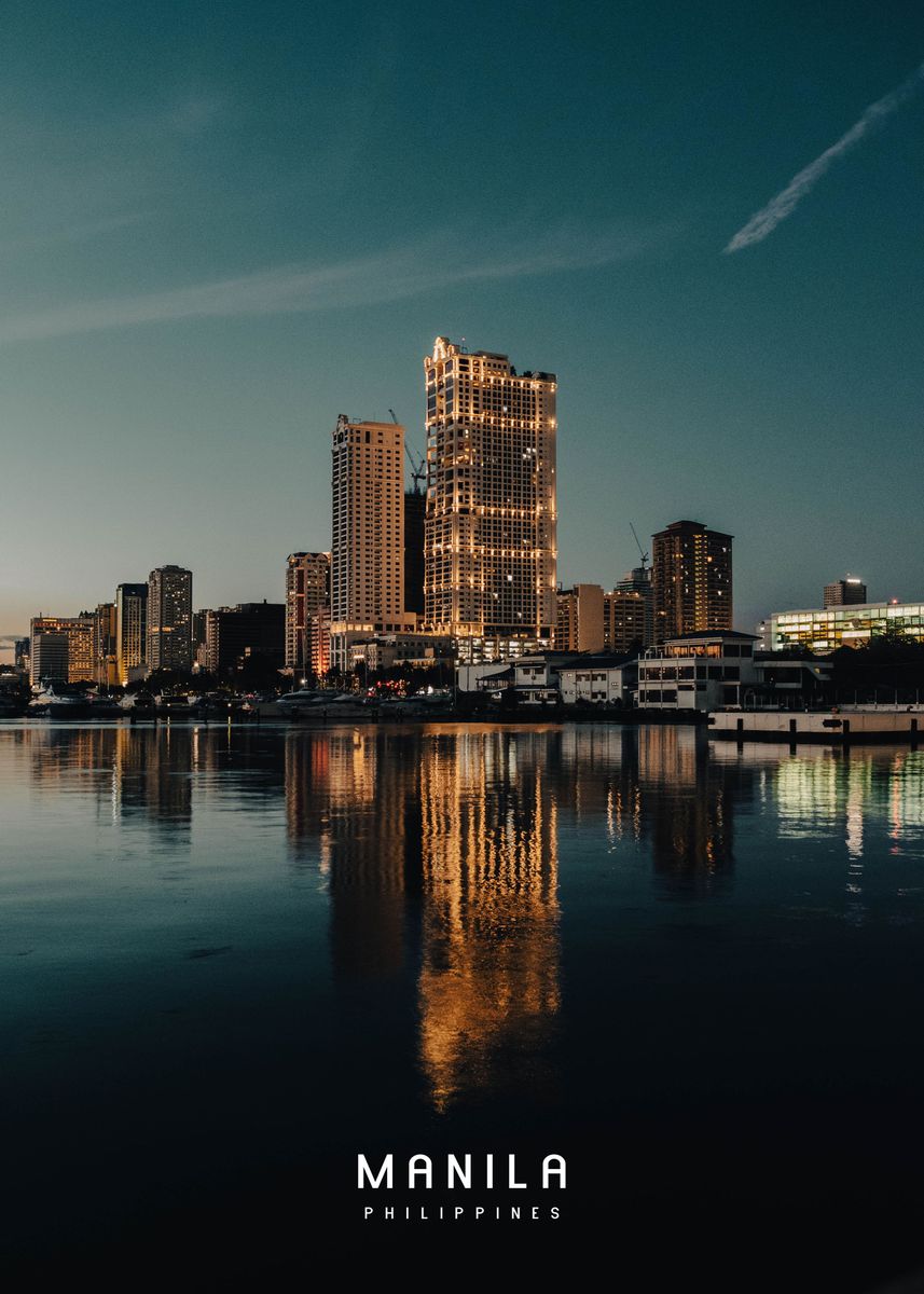 'Manila ' Poster, picture, metal print, paint by Famous City | Displate