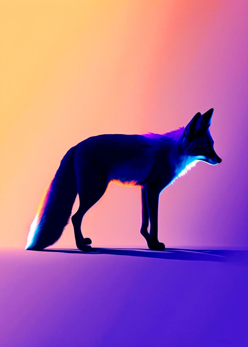 'Colorful Fox' Poster, picture, metal print, paint by Antaru Kisaru ...