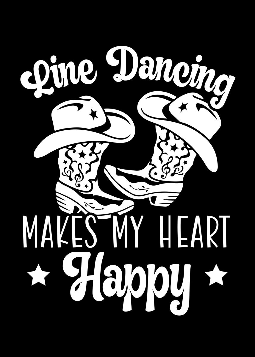 'Line Dancing' Poster, picture, metal print, paint by NAO | Displate