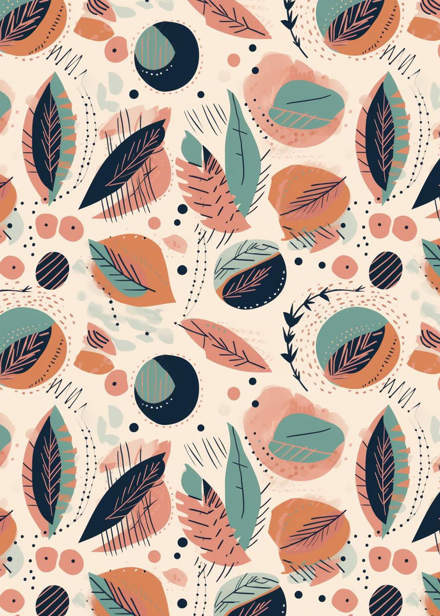 'Bohemian Pattern Boho Art' Poster, picture, metal print, paint by ...