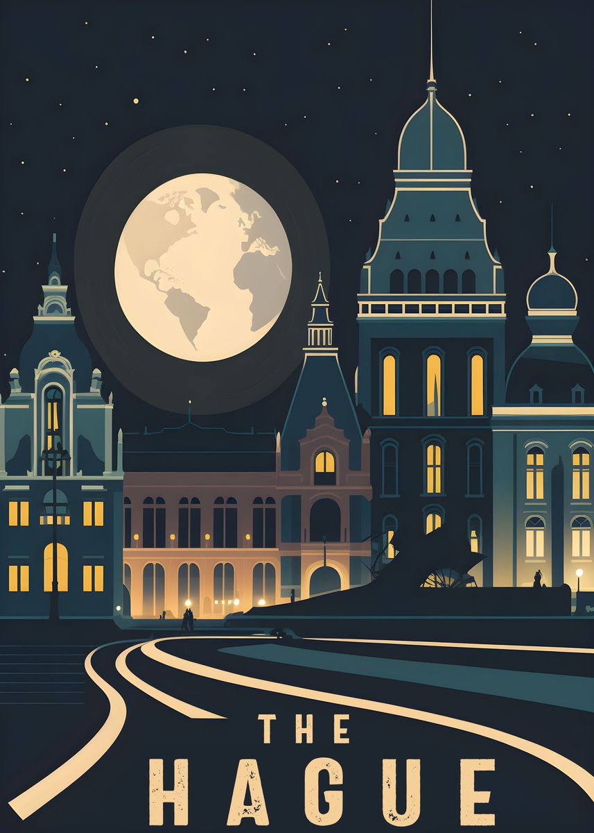 'The Hague The Netherlands' Poster, picture, metal print, paint by ...