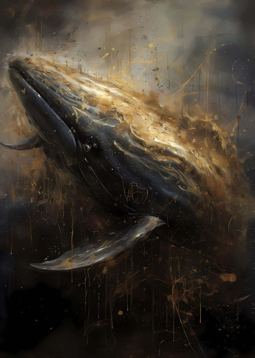 'Whale Magic' Poster, picture, metal print, paint by Sasha Zeped | Displate