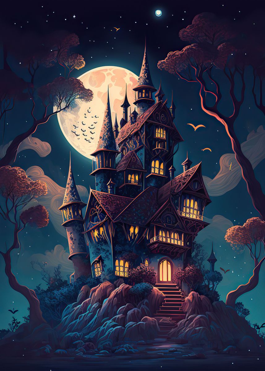 'Castle Landscape' Poster, picture, metal print, paint by Yannis Denton ...