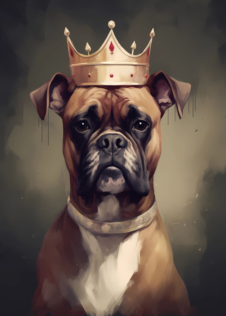 ' Boxer Dog Visionary' Poster, picture, metal print, paint by Shangri ...
