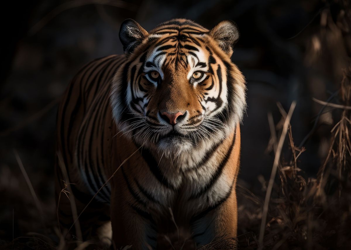 'Tiger Wildlife Photography' Poster by Five Senses Art | Displate