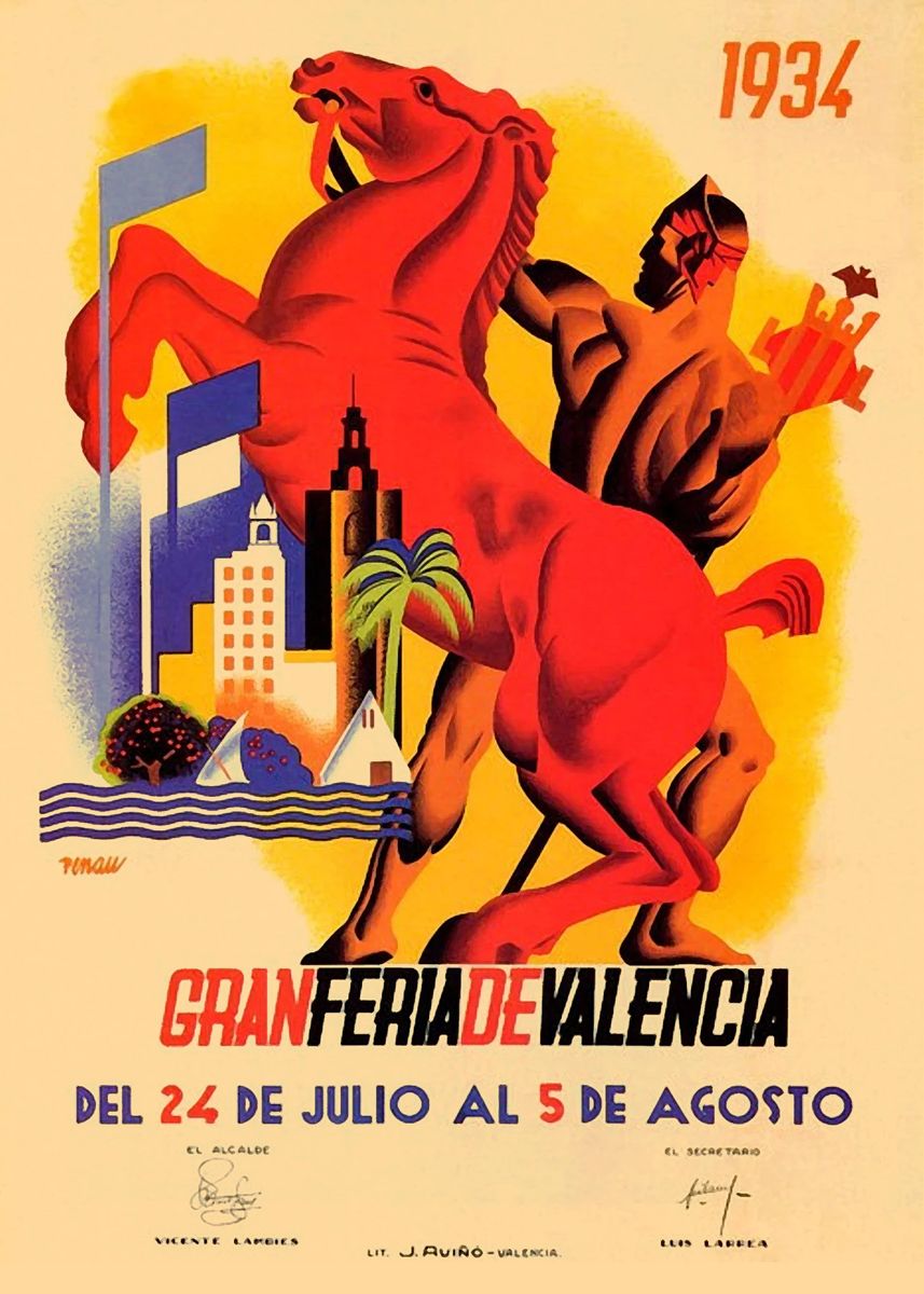 '1934 Gran Feria Valencia' Poster, picture, metal print, paint by Sam ...
