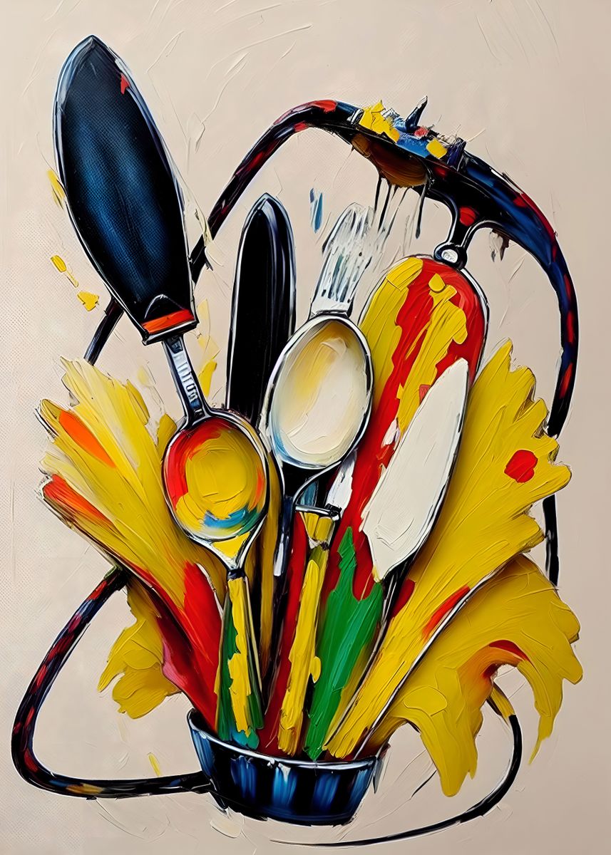 'ABSTRACT PAINTING ART' Poster by UillianRius | Displate