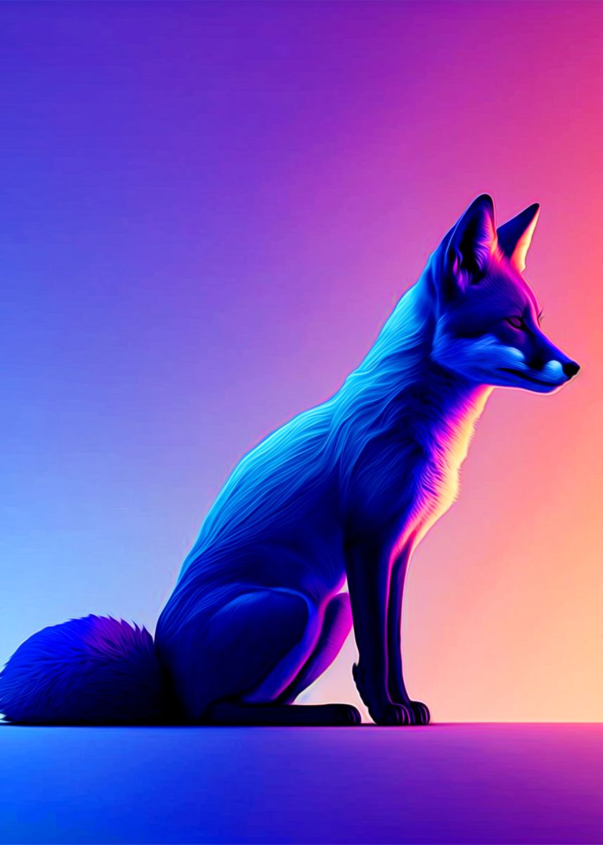 'Colorful Fox' Poster, picture, metal print, paint by Antaru Kisaru ...