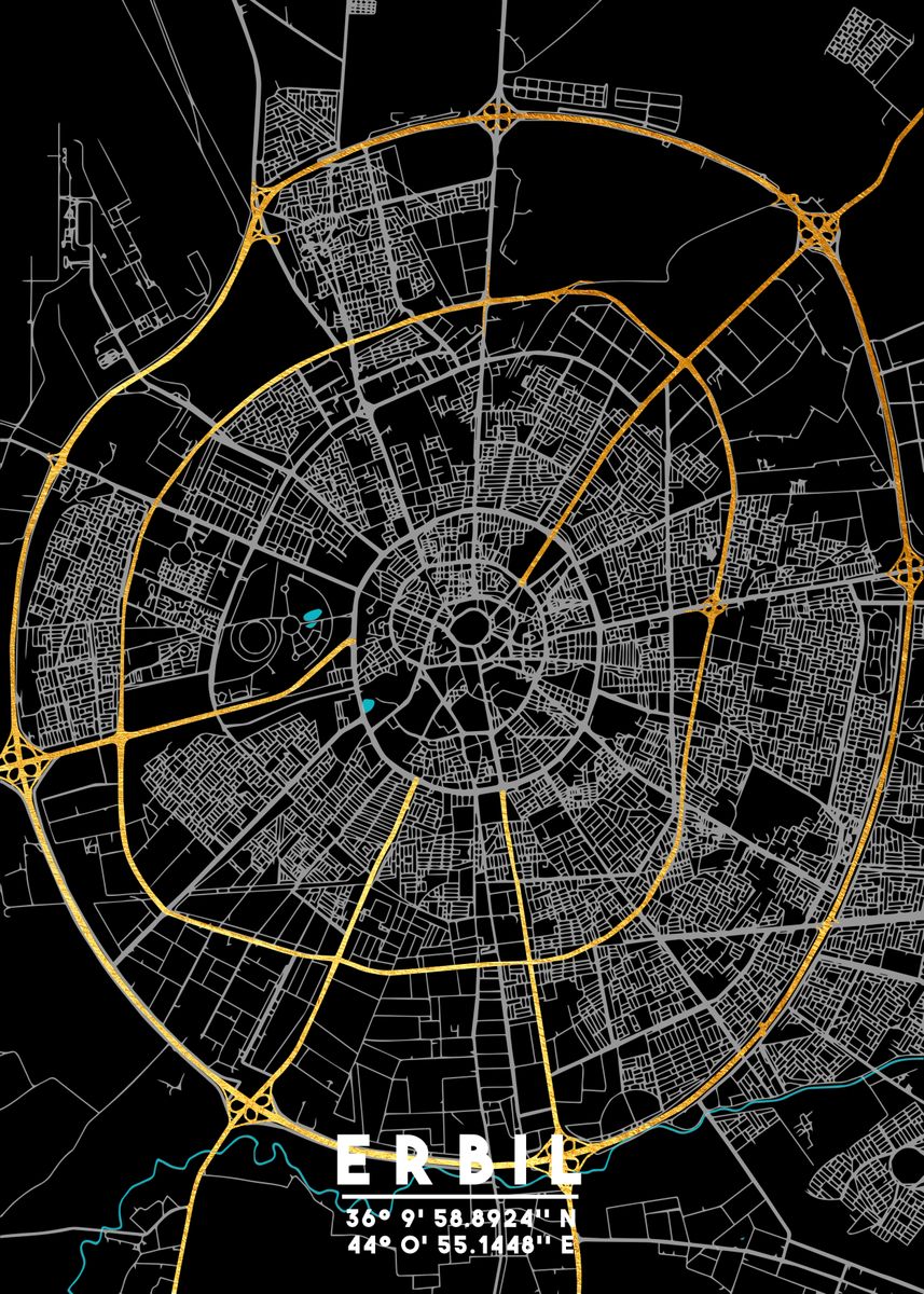 'Erbil Iraq' Poster, picture, metal print, paint by Clayborne Frank ...