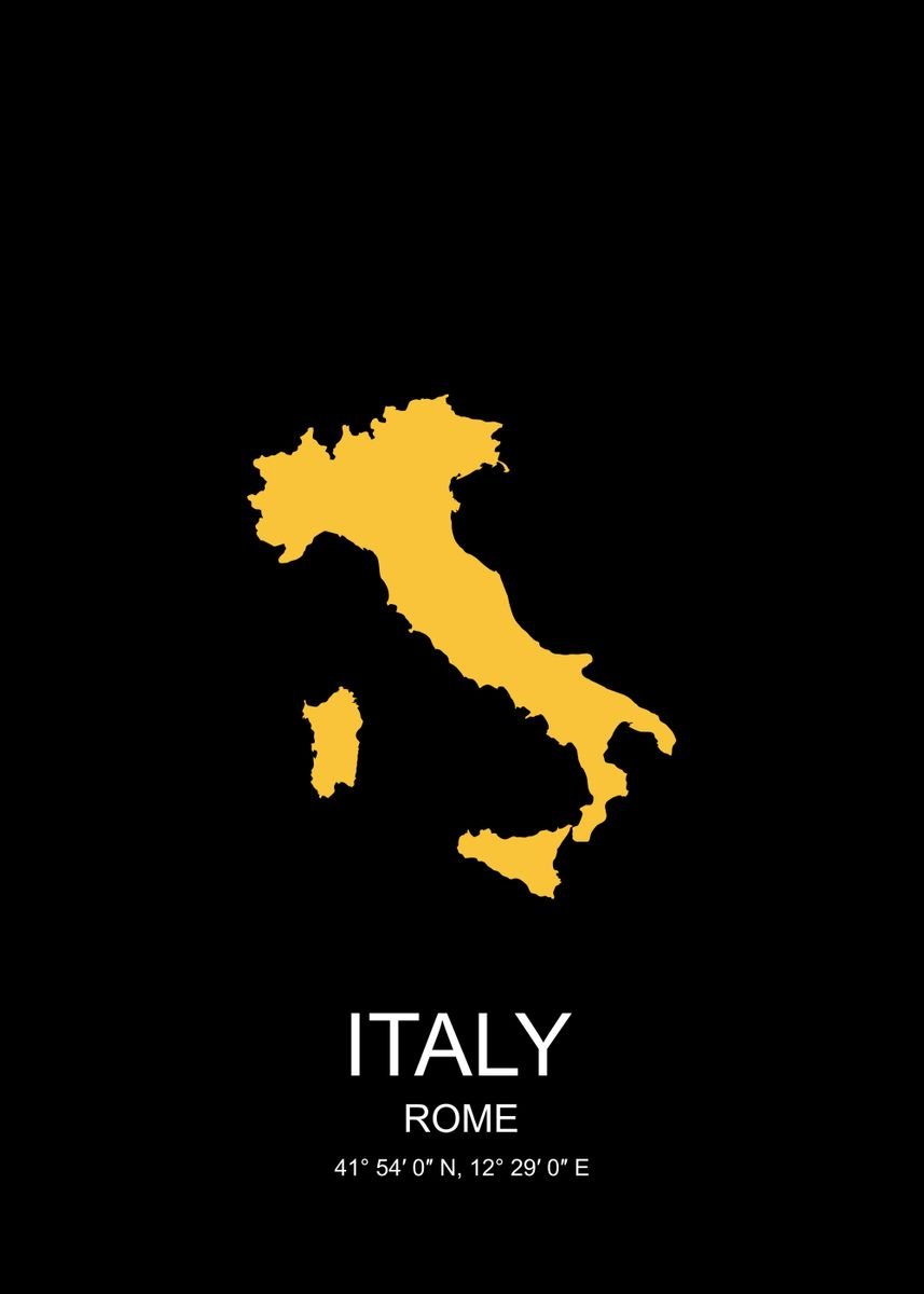 'Italy City Map' Poster, picture, metal print, paint by Popular ...