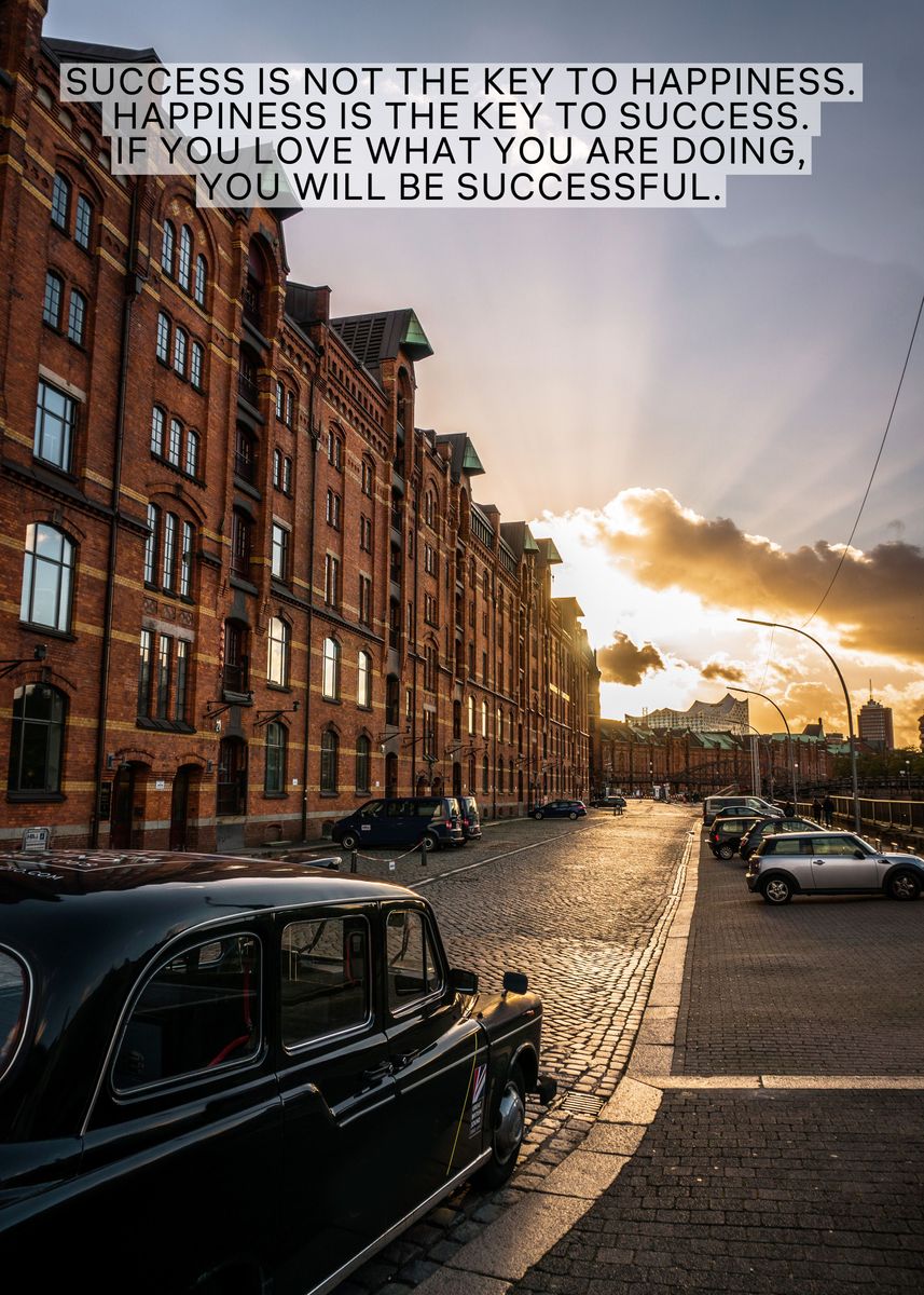 'Success is not the key to ' Poster, picture, metal print, paint by ...