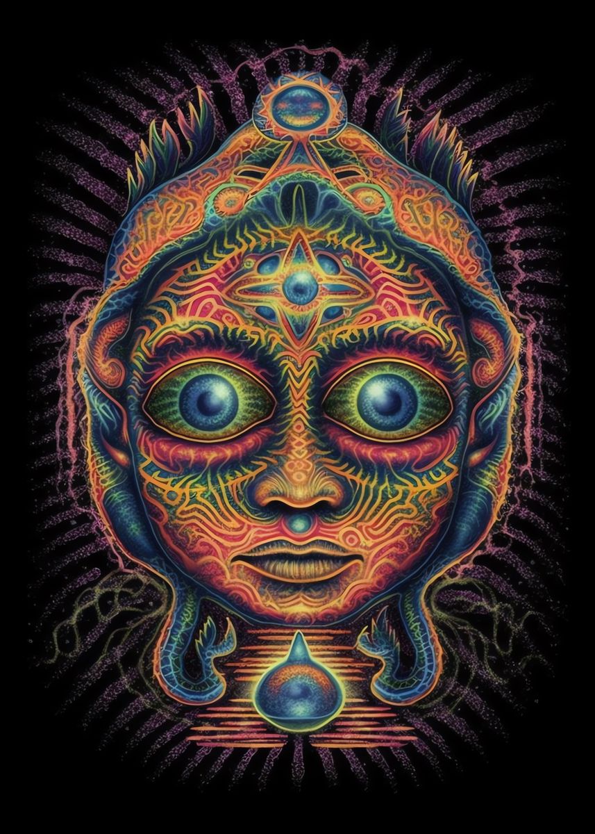 'Alien Trippy 07' Poster, picture, metal print, paint by Art Concept ...